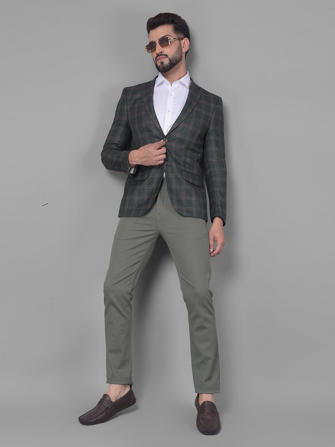 Green Checked Blazer – Crimsoune Club