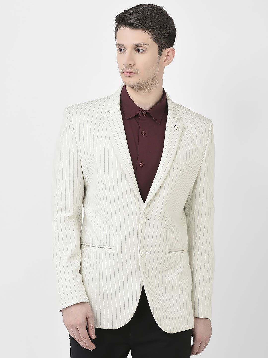 Cream Pin-Stripe Blazer – Crimsoune Club
